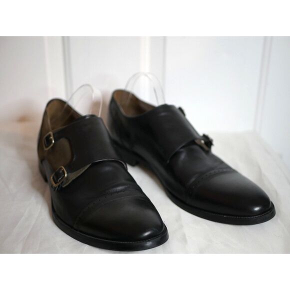 Marco Vittorio | Shoes | Marco Vittorio Mens Black Leather Double Monk ...